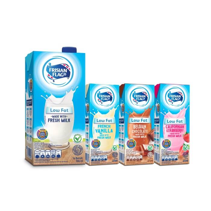 Susu UHT Frisian Flag dari susu segar dengan 8 vitamin dan 3 mineral ...